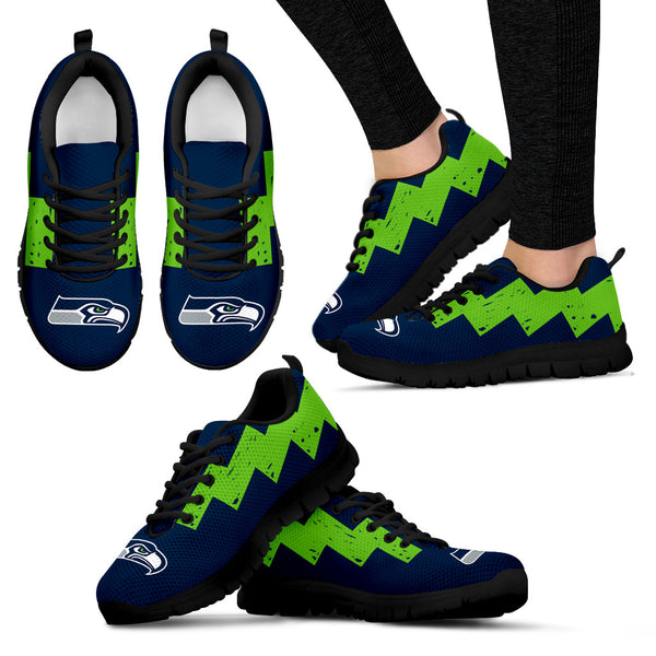 Dragon Flying Fancy Seattle Seahawks Logo Sneakers – Best Funny Store