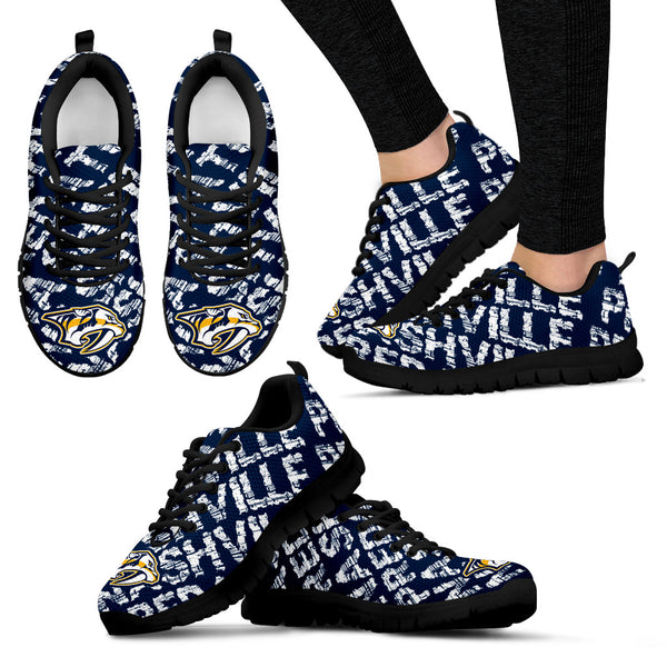 Vintage Logo Beautiful Nashville Predators Sneakers V1 – Best Funny Store