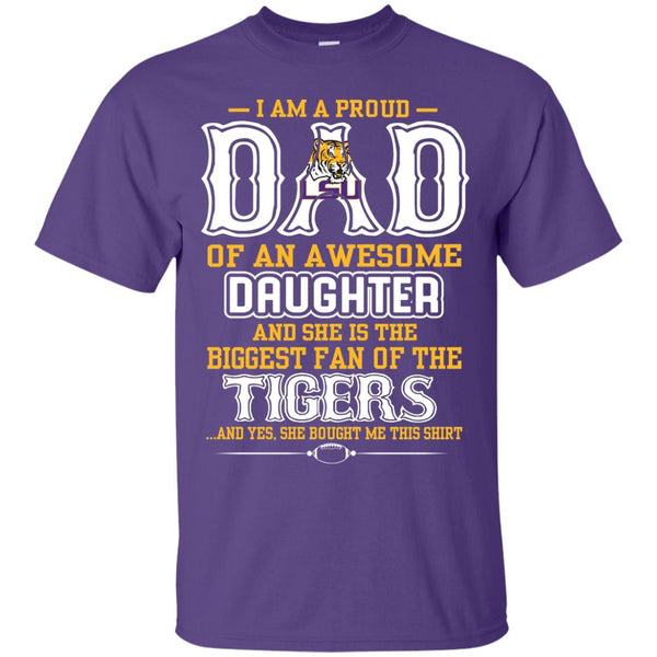 Proud Of Dad Of An Awesome Daughter LSU Tigers T Shirts – Best Funny Store