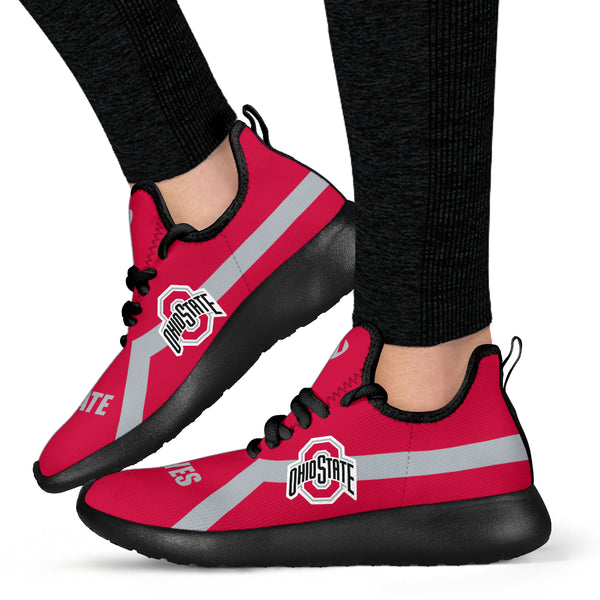 New Style Line Logo Ohio State Buckeyes Mesh Knit Sneakers – Best Funny ...